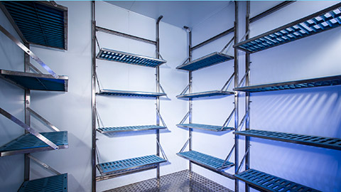 Foldaway cold room shelving - Cooling Post